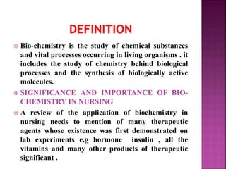 Biochemistry Introduction | PPTX