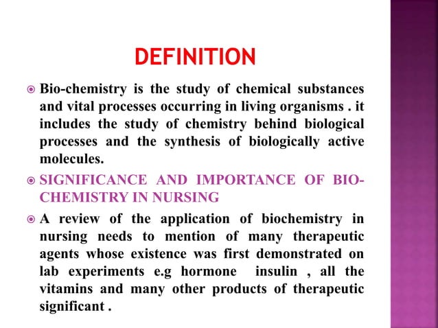 Biochemistry Introduction | PPTX