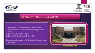 Bsc bio nest bio incubator- healthcare, biotech start ups, bio ...