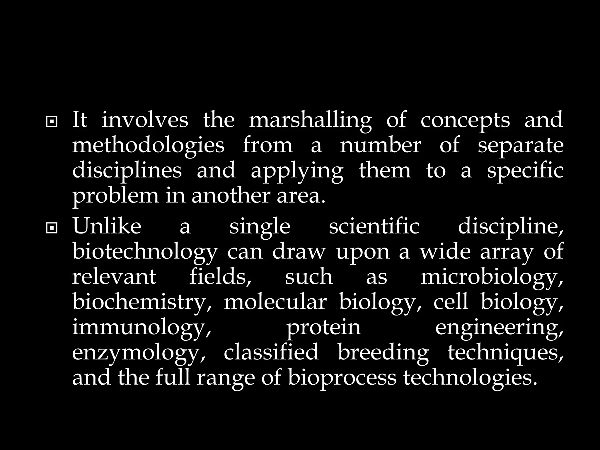 B sc biotech i fob unit 1 introduction to biotechnology | PPTX