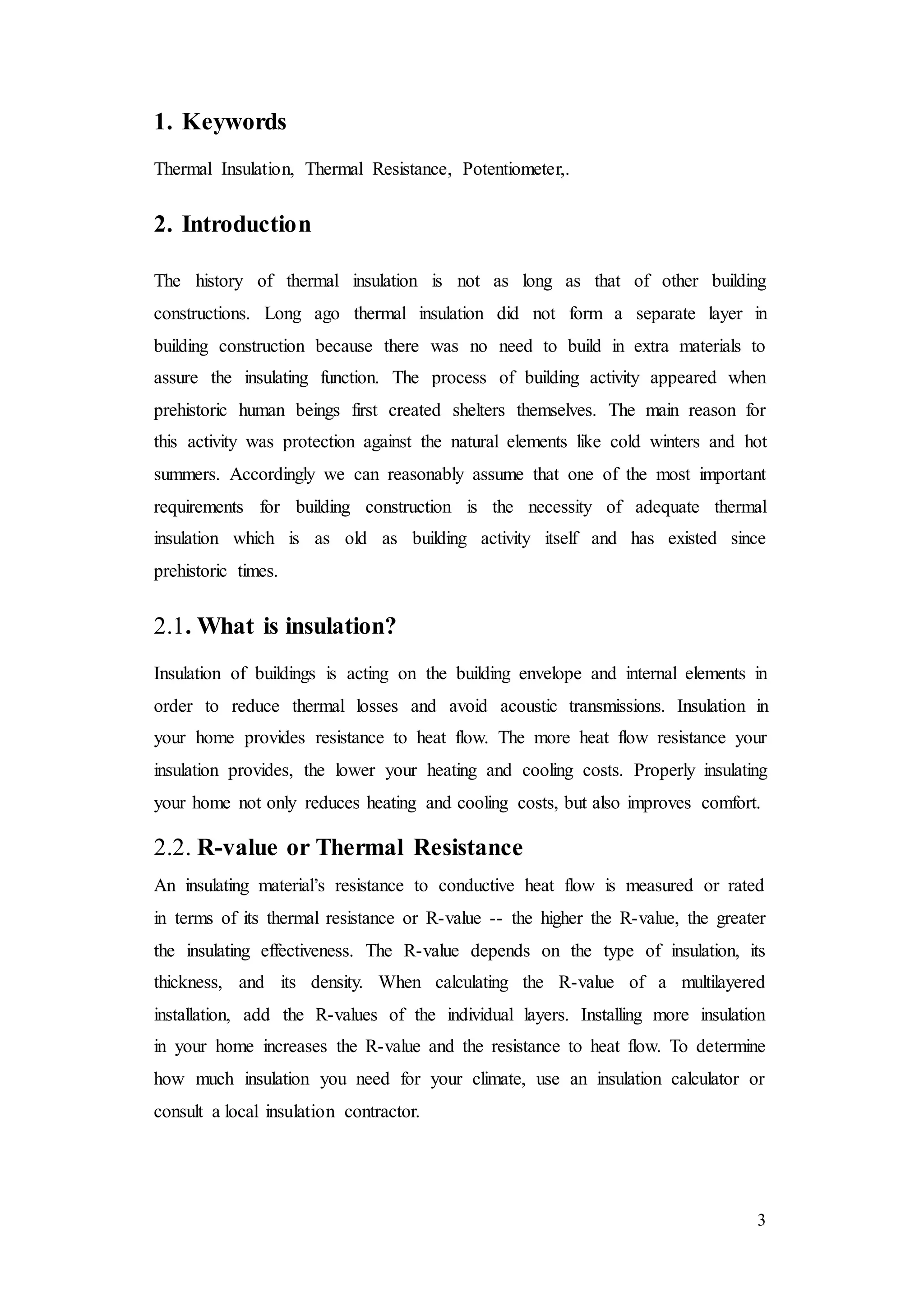thermal insulation of building | DOCX