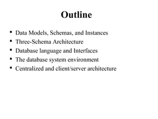 Bsc cs ii-dbms- u-ii-database system concepts and architecture | PPT