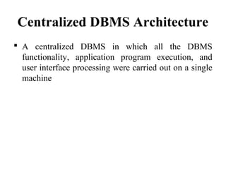 Bsc cs ii-dbms- u-ii-database system concepts and architecture | PPT