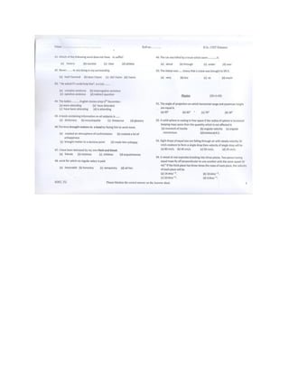 B sc csit-entrance-exam-model-question | PDF