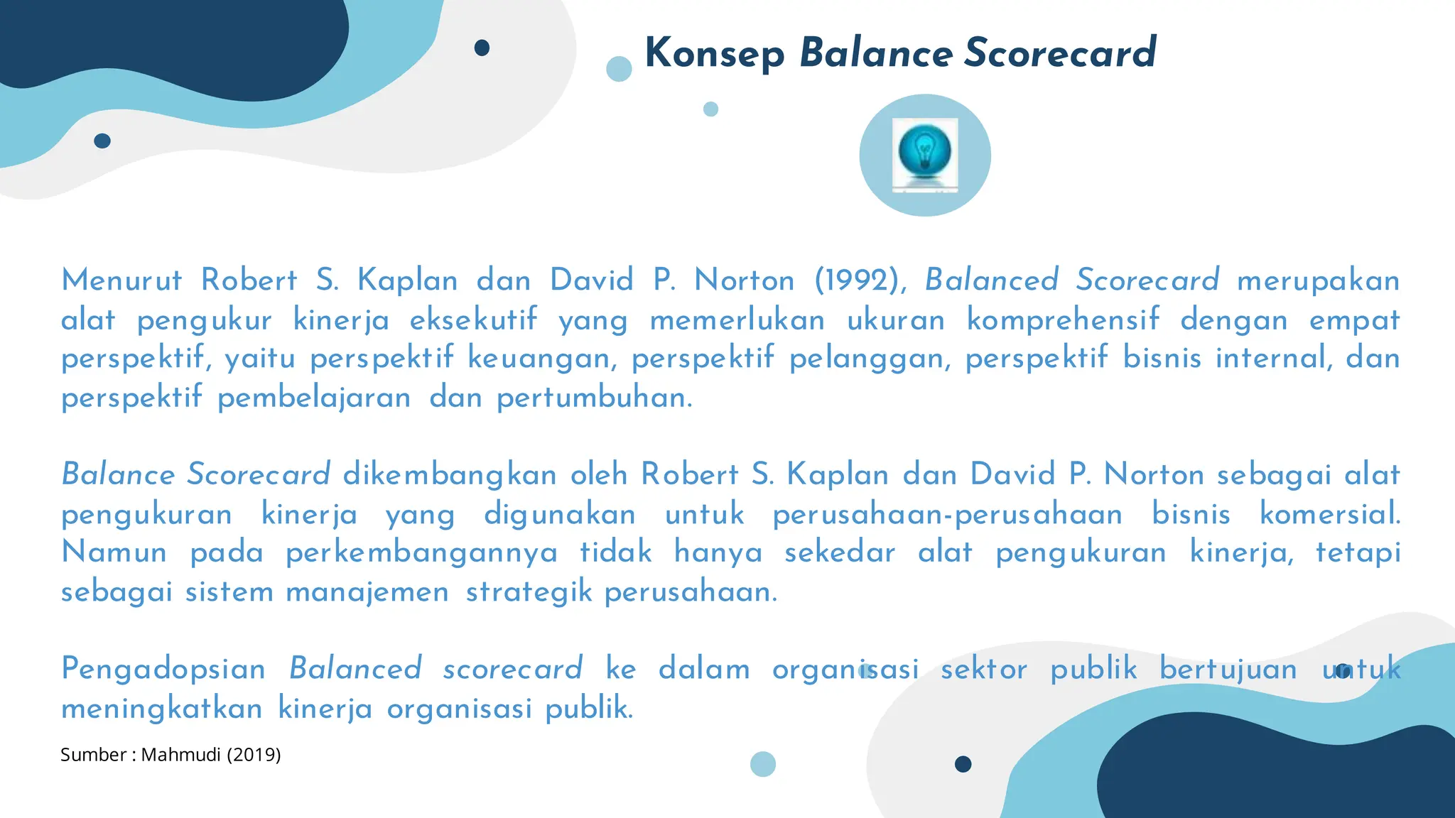 bsc ekonomi balance scorecard bahan tayang paparan presentasi sudah oke | PDF