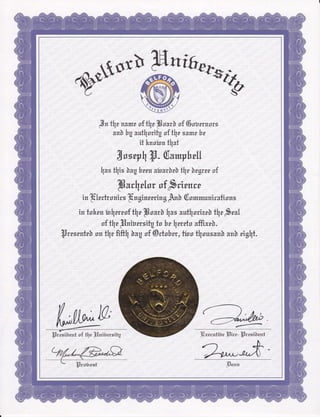 BSc Electronics Engineering Communications PDF