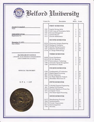 BSc Electronics Engineering & Communications | PDF