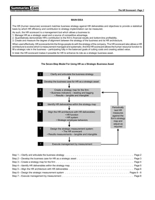 Bsc for hr | PDF