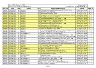 BScGenFYSYTYSummer2024ExamTimeTableBb (1).pdf | Biological Sciences ...