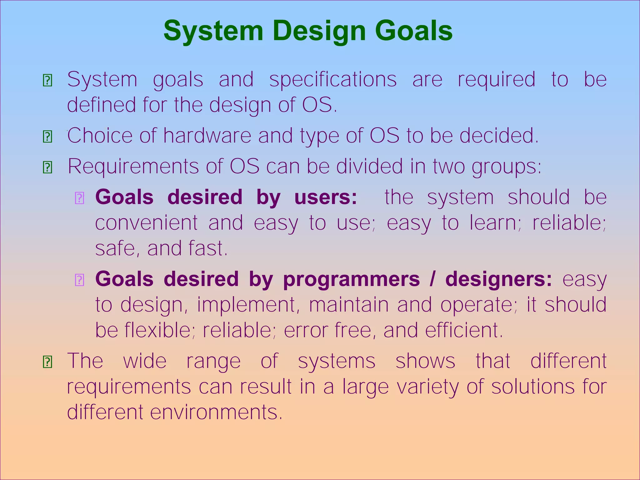 operating system structure | PPT