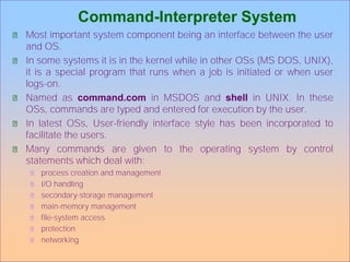 operating system structure | PPT