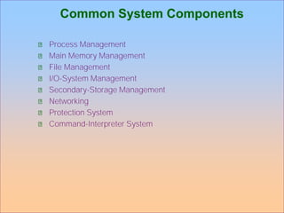 operating system structure | PPT