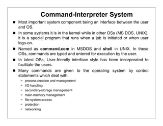 operating system structure | PPT