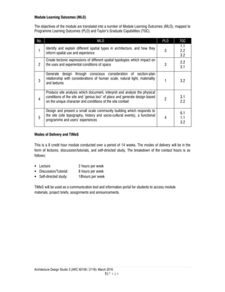 SEMESTER 3 : DESIGN STUDIO MODULE OUTLINE | PDF