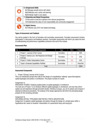 SEMESTER 3 : DESIGN STUDIO MODULE OUTLINE | PDF
