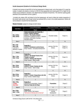 SEMESTER 3 : DESIGN STUDIO MODULE OUTLINE | PDF