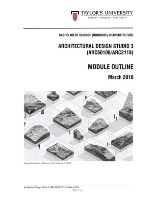 B sc honsarch-architecture-studio-3-arc60106_outline_mar-2016 | PDF