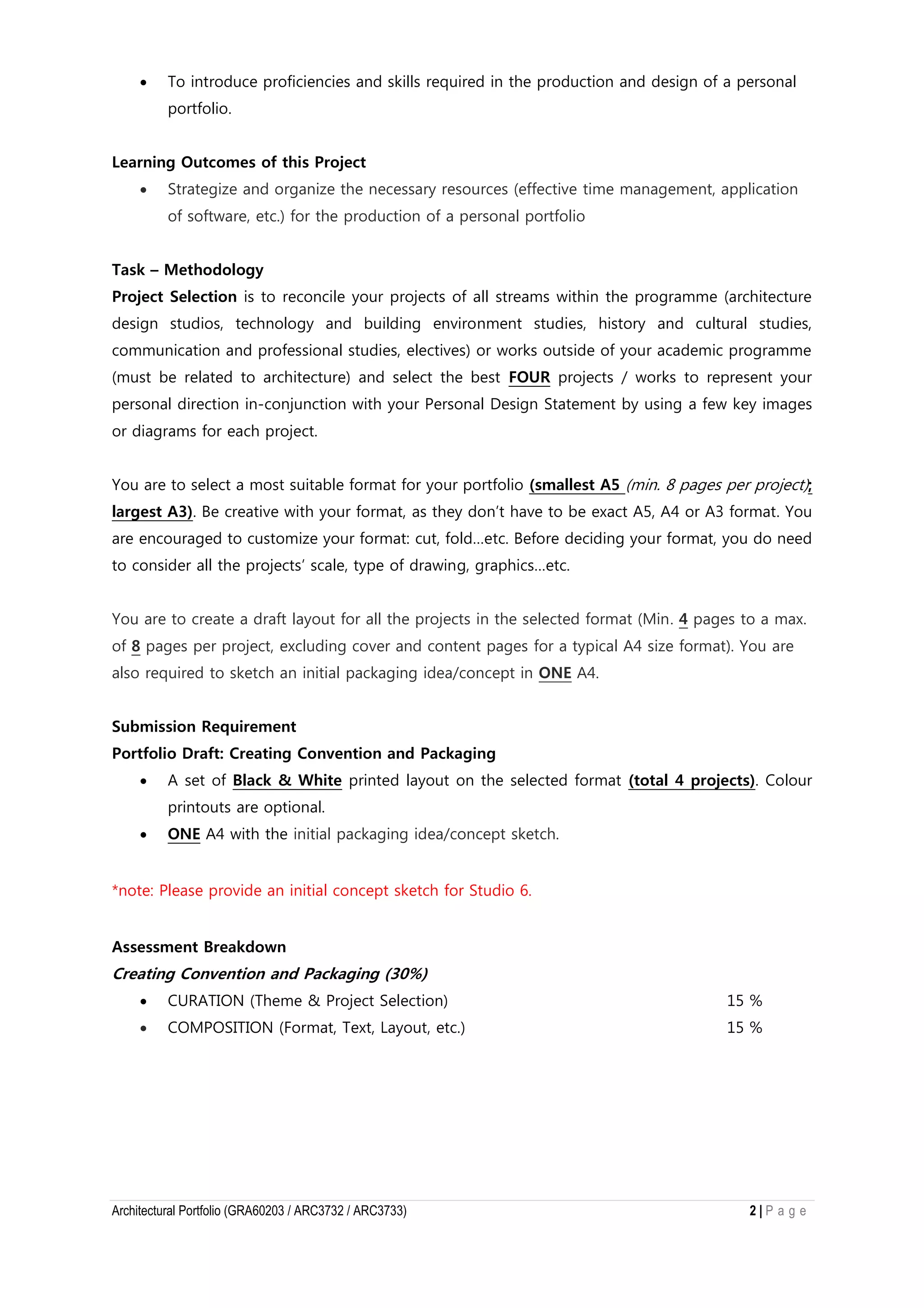 SEM 6 : PORTFOLIO PROJECT BRIEF | PDF | Desktop Publishing | Computer Software and Applications
