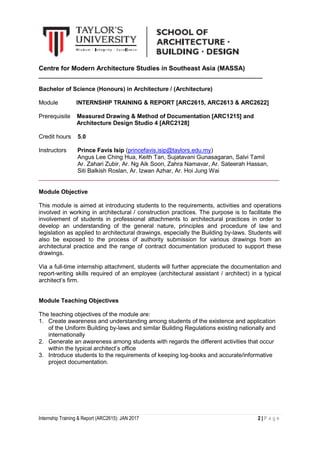 SEMESTER 4.5 : INTERNSHIP MODULE OUTLINE | PDF