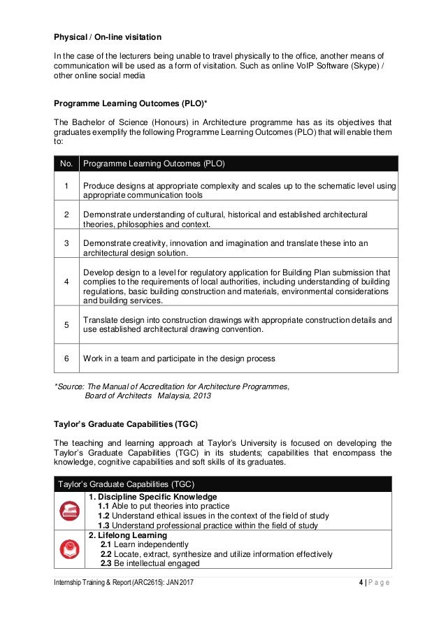 SEMESTER 4.5 : INTERNSHIP MODULE OUTLINE