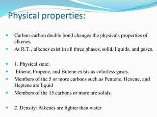 B sc i chemistry i u iii(a) alkane,alkene and alkynes a | PPTX