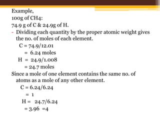 B sc i chemistry i u iii(b) molecular formula and empirical formula a | PPT