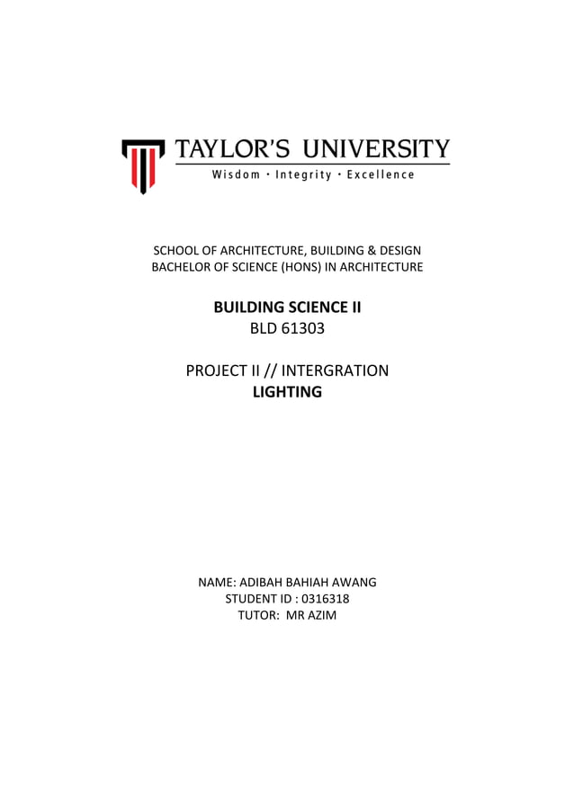 Building Science 2 Project 2 : Integration | PDF