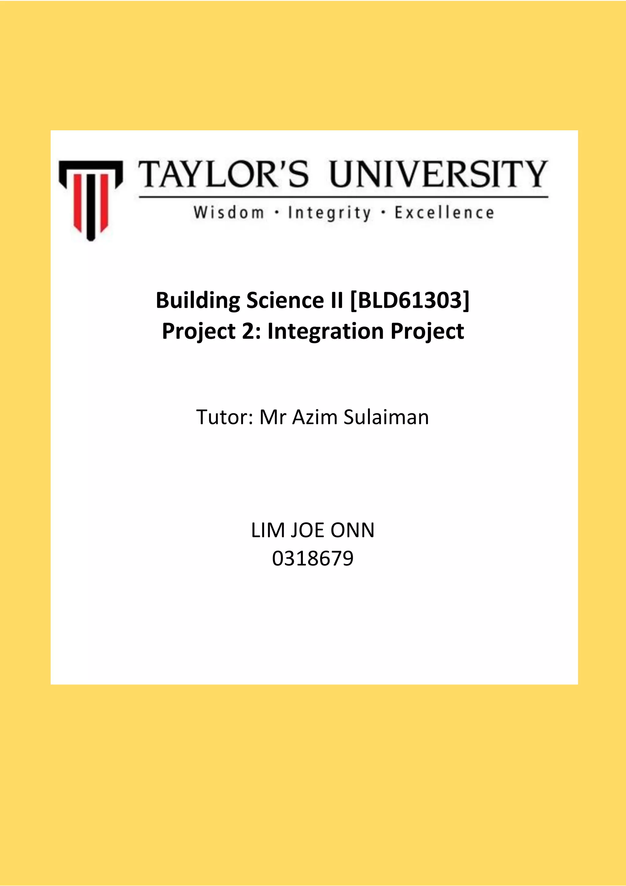 Building science 2 project 2 | PDF