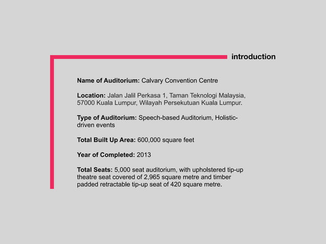Auditorium: A Case Study on Acoustic Design Presentation | PDF
