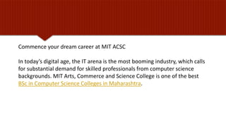 BSc In Computer Science Colleges In Pune | PPT