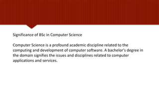 BSc In Computer Science Colleges In Pune | PPT
