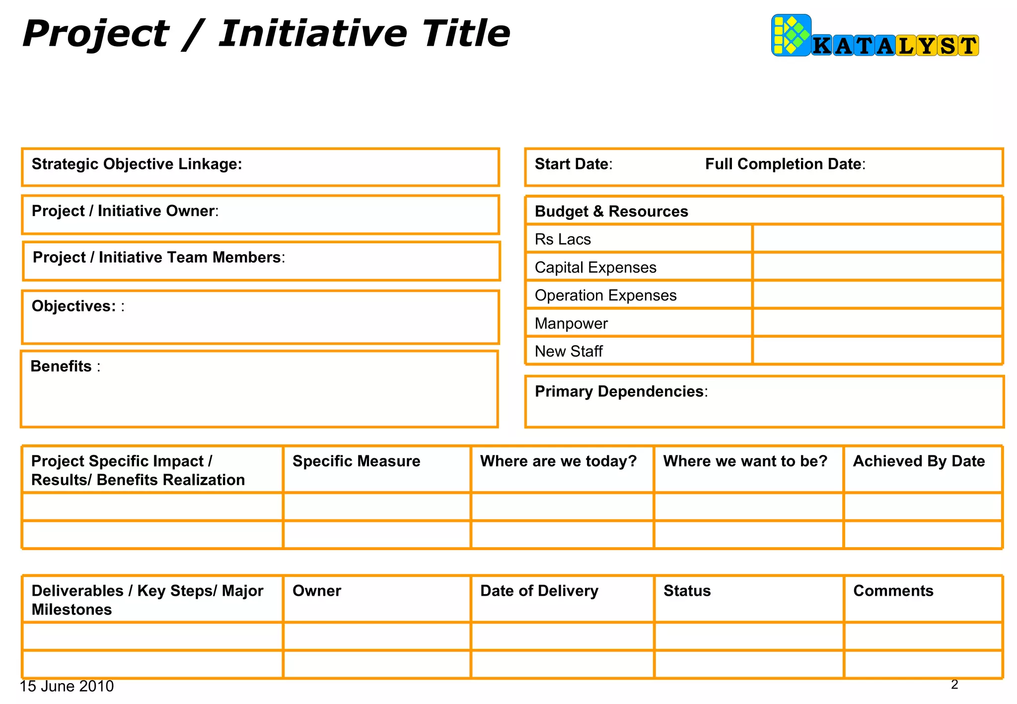 Bsc initiatives templates ver2 6july10 | PPT