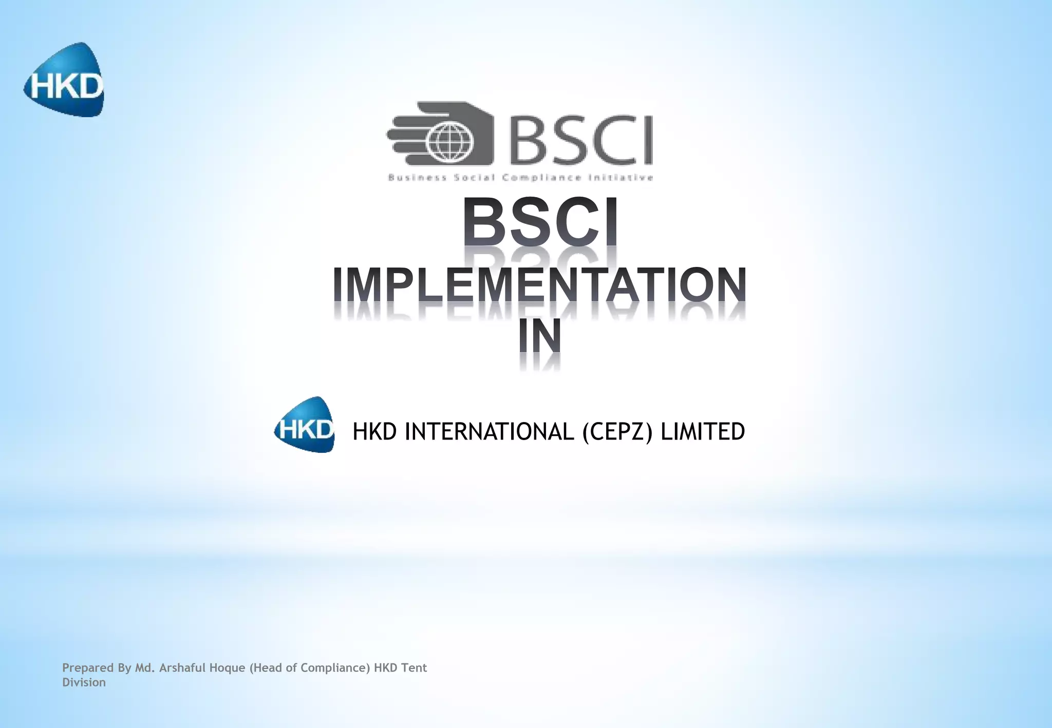 BSCI Preparation of HKD | PPT