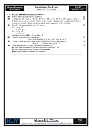 B.Sc.IT: Semester - VI (April - 2017) [CBSGS - 75:25 Pattern | Question ...