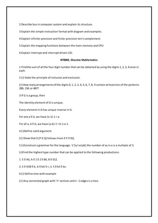 Bsc it summer 2015 solved assignments | PDF