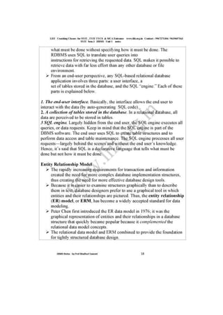 Bsc it syit sem 3 dbms unit 1 notes for download | PDF
