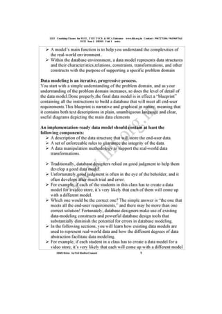 Bsc it syit sem 3 dbms unit 1 notes for download | PDF