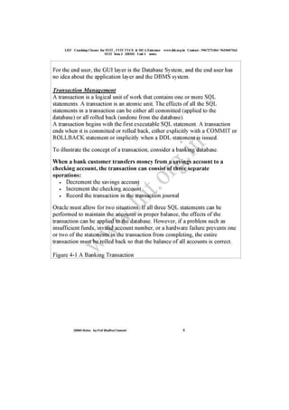 Bsc it syit sem 3 dbms unit 1 notes for download | PDF