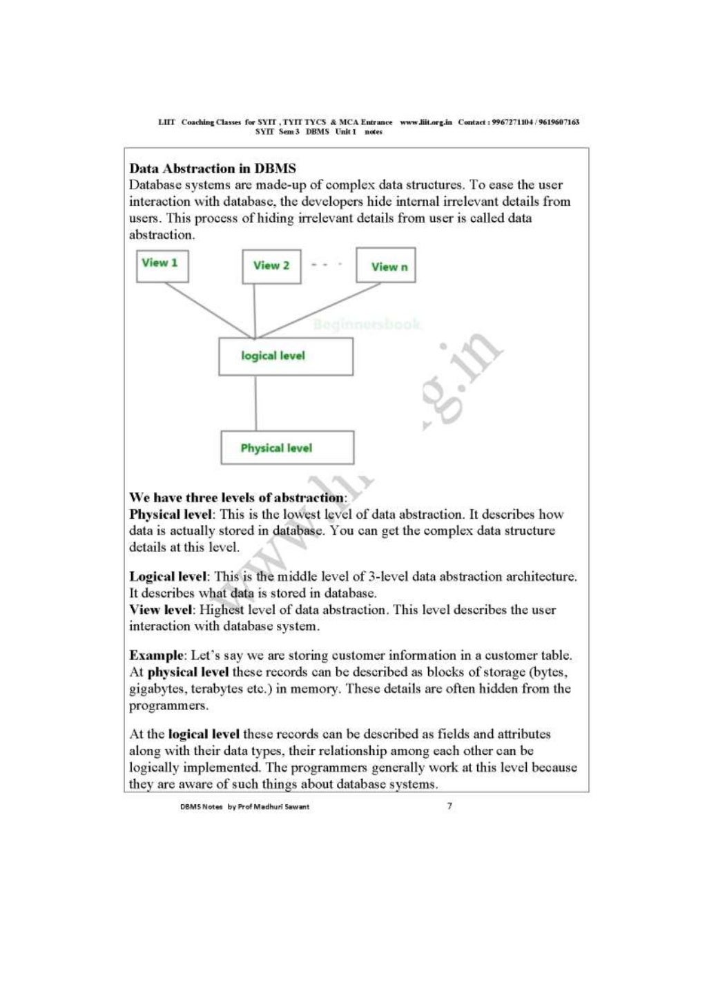 Bsc It Syit Sem 3 Dbms Unit 1 Notes For Download