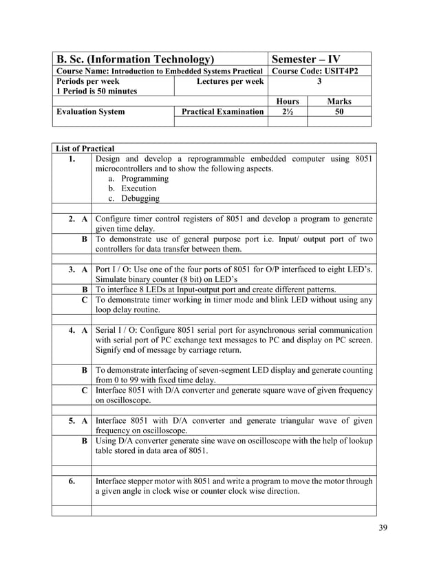 B Sc It Syit Sem 3 Sem 4 Syllabus As Per Mumbai University Pdf 