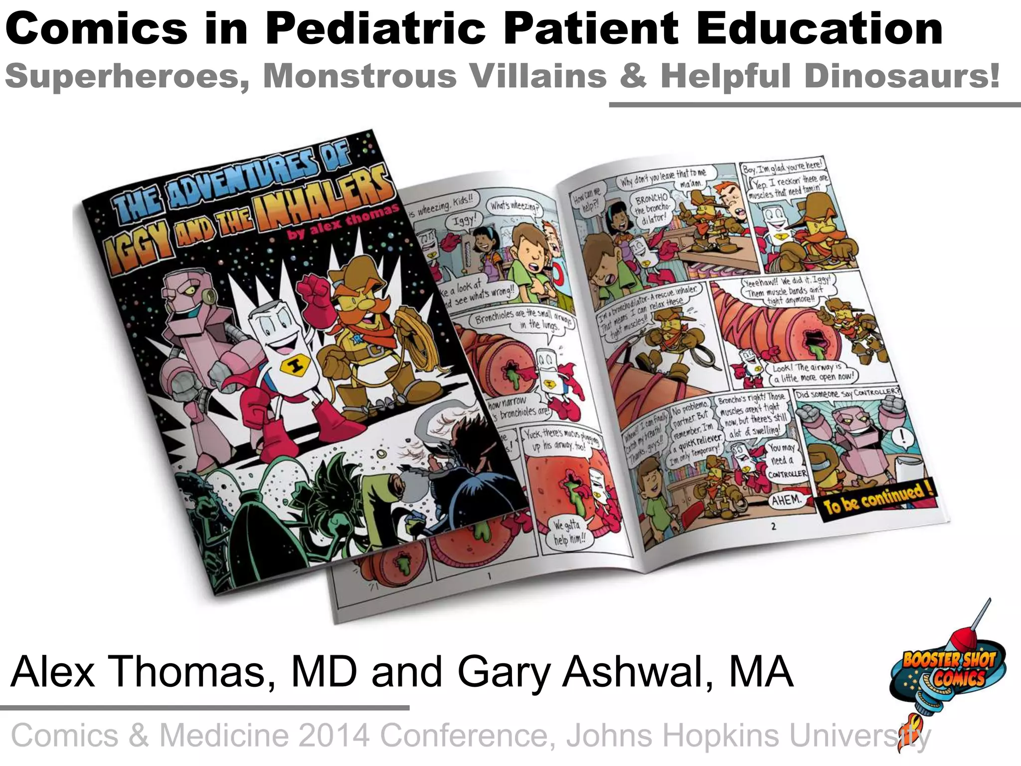 Comics in Pediatric Patient Education - Comics & Medicine 2014 | PPTX