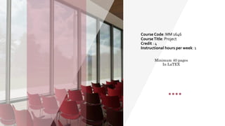 B sc mathematics project guidelines for final year students | PPTX