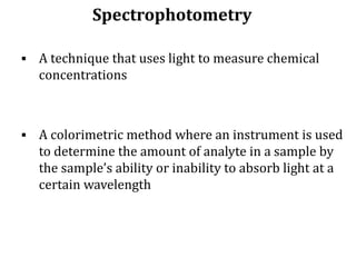 Colorimetry for Bsc Medical laboratory technology students | PPTX