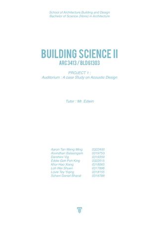 SEM 5 : PROJECT 1 REPORT BUILDING SCIENCE 2 | PDF
