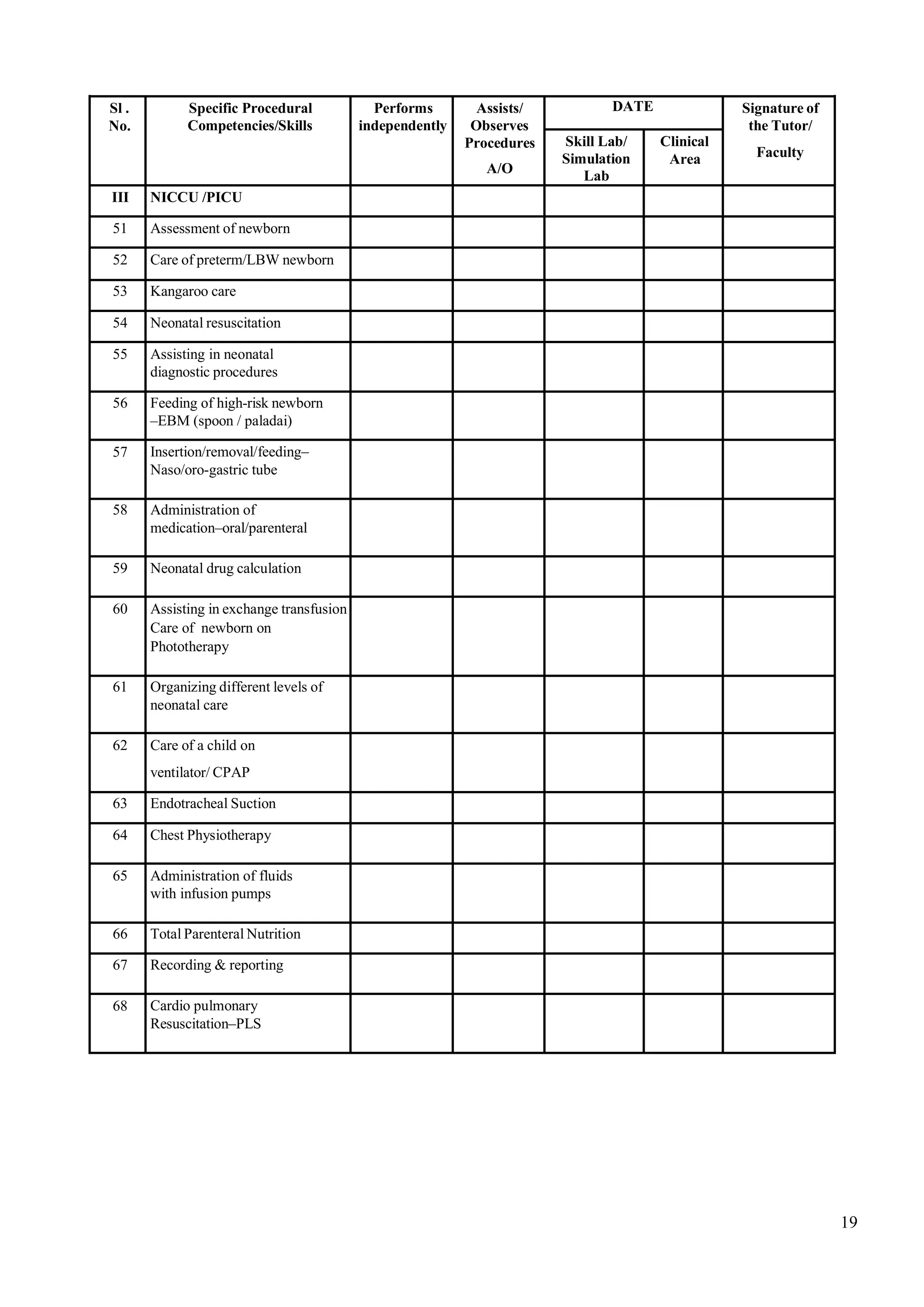 Clinical Logbook/Practical Record Book for BSc Nursing Programme | PDF