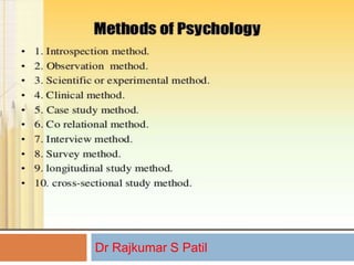History, scope and methods of psychology | PPT
