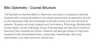 BSc of Optometry | PDF