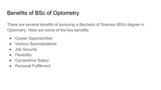 BSc of Optometry | PPTX