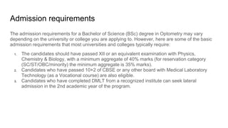 BSc of Optometry | PPTX