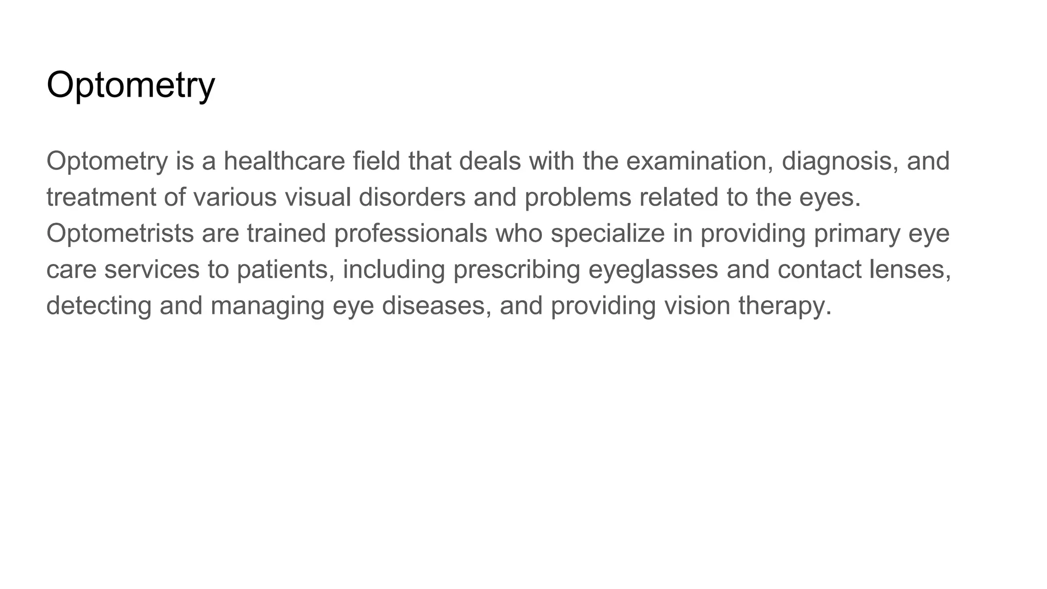 BSc of Optometry | PPTX